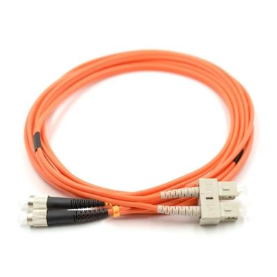 China Multi Mode Dual Core OM2 Fiber Optic Jumper SC FC Optic Fiber Patch Cable for sale