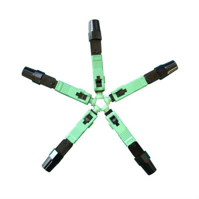 China FTTH Fiber Optic Accessories Field Mountable Sc APC 10 Pack Fast Connectors for sale