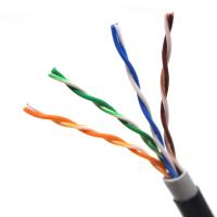 China Waterproof Utp 4pr 24awg Cat5e Ethernet Cable Bare Copper Outdoor Cable for sale