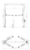 China 1820mm 4 Ton Car Lifting Machine With Clear Floor 2 Post Automotive Lifts for sale