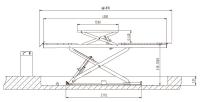 China Hydraulic 3.5 Ton Garage Car Scissor Lift 1800mm Double Level Scissor Alignment Lift for sale