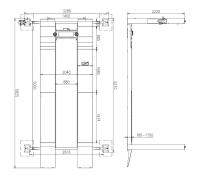 China One Cylinder 4 Post Hydraulic Lift 5000mm Length 2.2kw With Hydraulic Lock for sale