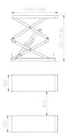 China 2130mm 3.5T Automotive Car Scissor Lift Double Cylinder For Auto Repair for sale