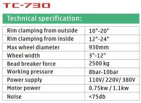 China 3-12 Inch 950mm Car Tyre Changing Machine Tilt Back Column Design Auto Tire Changer Machine for sale