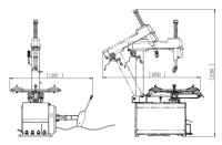 China 3-12 Inch 950mm Car Tyre Changing Machine Tilt Back Column Design Auto Tire Changer Machine for sale