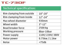 China Steel Head 14-26 inch 2500kg Tilt Back Tire Changer Machine With Help Arm for sale
