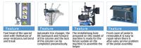 China Steel Head 14-26 inch 2500kg Tilt Back Tire Changer Machine With Help Arm for sale