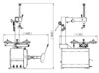 China ISO 380v Semi Automatic Tyre Changer Pneumatic Tire Changing Machine for sale