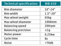 China Vertical Type 200rpm 65kg Car Tire Balancing Machine 1 Year Warranty for sale