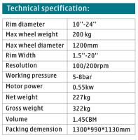 China LED Display Truck Wheel Balancing Machine CE Truck Tire Balancer 100 / 200rpm for sale