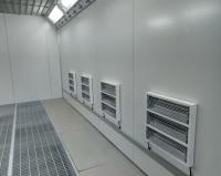 China 80℃ Steel Car Paint Booth Baking Oven With Italy Brand Diesel Burner Automotive Spray Booth for sale