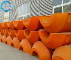 China Barrier Hose Pipe Floats Buoys Marine High Density Foam Filled Dredging Line Long for sale