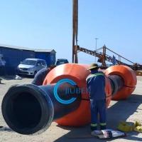 China Customized Orange Or Yellow Floating HDPE Pipes With Hot Galvanized Steel Installation for sale