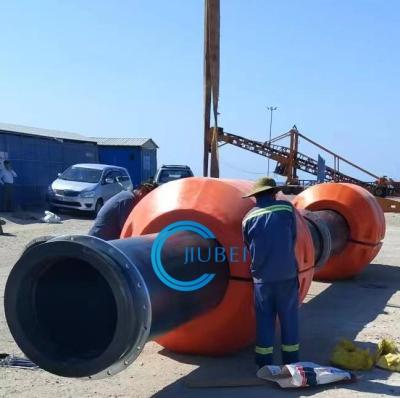 China Customized Orange Or Yellow Floating HDPE Pipes With Hot Galvanized Steel Installation for sale