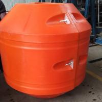 China Long Life Using Polyethylene Pipe Floater With Impact Resistance Orange Color Buoyancy >150N for sale