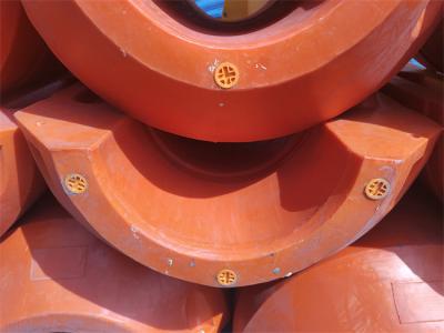 China Agricultural HDPE Pipe Floater with Hot Galvanised Connection for sale