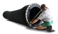 China Black 240kg Rubber Discharge Hose With Maximum Pressure Of 500 Psi for sale