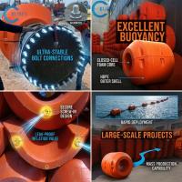 China Land Reclamation Dredge Pipe Floats DN700 High Buoyancy HDPE Floaters For UAE Saudi Arabia Qatar for sale