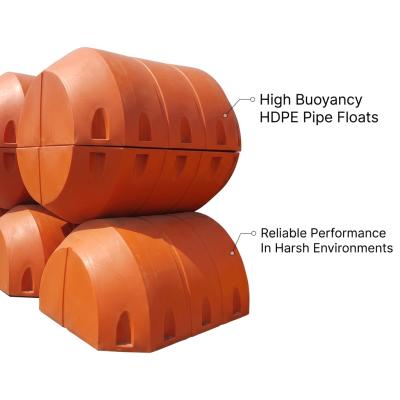 China River Sand Dredging Pipe Floats DN500 Closed Cell Foam HDPE Float Collars For Indonesia Vietnam Thailand for sale
