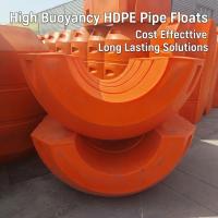 China Lake Dredging HDPE Pipe Floaters DN300 Lightweight Foam Filled Collars For India Bangladesh for sale
