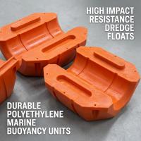 China Tropical Climate Dredge Pipe Floats DN500 UV Stabilized PE Floater Sets For Brazil Colombia Panama for sale