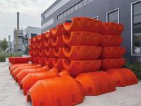 China Medium Density Polyethylene Outshell Dredging Pipe Floats Designed with High Density Pu Foam Inner Foam Providing Floating Support for sale
