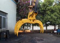 China Light Weight Wood Grapple Attachment / Timber Grapple Anti Clockwise for sale