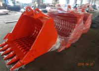 China Doosan DX 480 Excavator Bucket Attachments 2.85 Cum Skeleton / Grating Bucket for sale