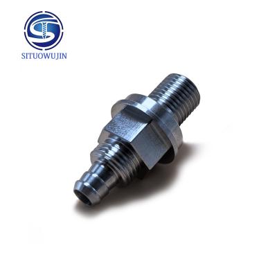 China Stainless Steel Joint Connector Hardware Metal CNC Machined Parts Hexagonal Valve Component for sale