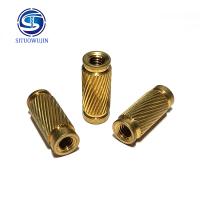 China Copper Flower Shaped Nuts Connecting Injection Molding Parts Embedded Anti Rust for sale