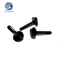 China Round Head Positioning Black Semi Threaded M4 Machine Screws for sale