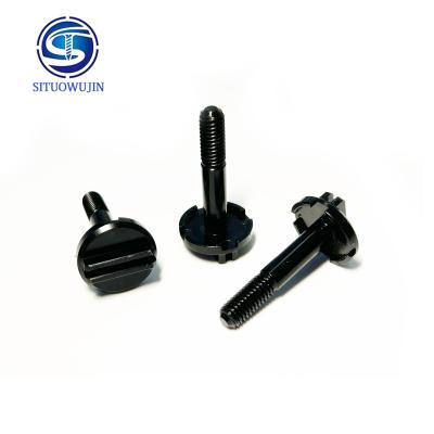 China Round Head Positioning Black Semi Threaded M4 Machine Screws for sale