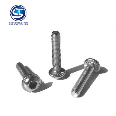 China Stainless Steel Flange Screws M5 Anti Slip Hexagon With Nut And Washer Ship Accessories for sale