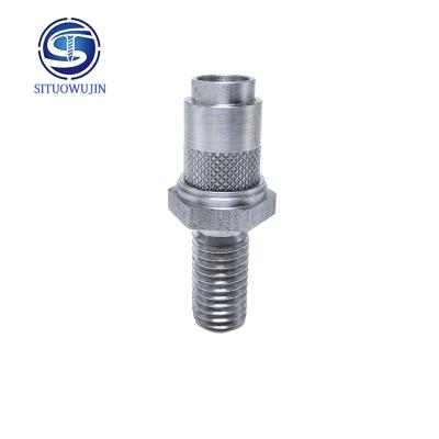 China M10 Hexagonal Stainless Steel CNC Screws Adapter CNC Precision Anti Slip 316 316F for sale