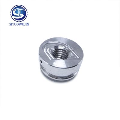 China Aluminum alloy nuts, chemical nuts, and precision hardware parts' CNC turning services for sale