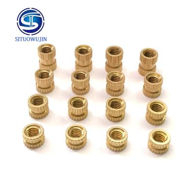 China Knurled Brass Insert Nut, Embedded Brass Inserts for Plastic Injection Molding for sale