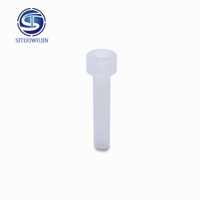 China Round Head Transparent Hex Socket Screw, PEEK & PP Material Plastic Fastener for sale