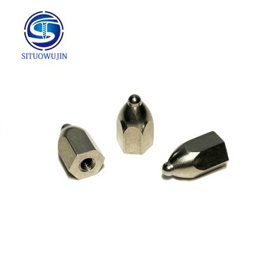 China Custom Stainless Steel Point End Nut, Positioning Taper Nut for Assembly Hardware for sale