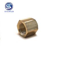 China CNC Machined Brass Hex Nut, Custom Brass Hexagonal Thread Fastener for sale