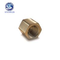 China CNC Machined Brass Hex Nut, Custom Brass Hexagonal Thread Fastener for sale