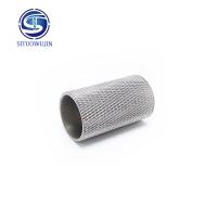 China Custom Mesh Pattern CNC Precision Machined Anti-Wear Stainless Steel Bushing Sleeve Hardware Fittings for sale
