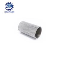 China Custom Mesh Pattern CNC Precision Machined Anti-Wear Stainless Steel Bushing Sleeve Hardware Fittings for sale