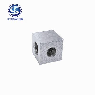China Custom CNC Machined Square Positioning Nut with High Corrosion Resistance, ±0.01mm Tolerance, and Dacromet Surface Treatment for sale