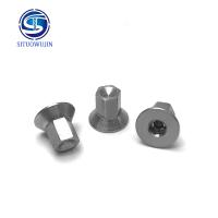China Custom SUS304 Stainless Steel CNC Machined Countersunk Hexagon Socket Rivet Non-Standard Special-Shaped Fastener for sale