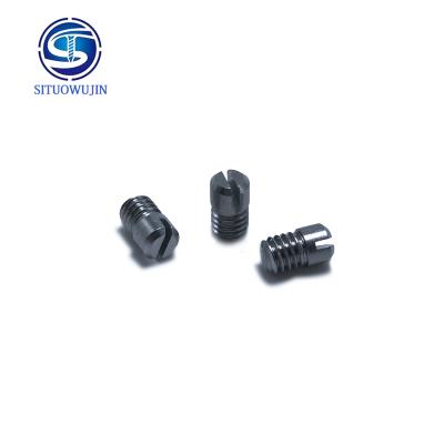 China 304 Stainless Steel Slotted Adjusting Set Screw with Precision Full Thread and Headless Hidden Design for Machinery Shaft Fine Adjustment for sale