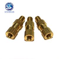 China High Corrosion Resistance Copper Column Screw with Anti-Rotation Knurled Design and Precision Thread Processing for PCB Board Support for sale