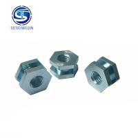 China Carbon Steel Hex Injection Molded Insert Nut with Knurled Anti-Rotation Structure and Precision Thread for Plastic Housing for sale