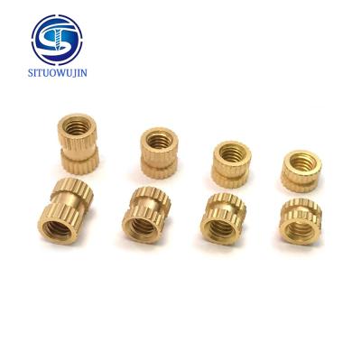 China Brass Knurled Insert Nut with Anti-Rotation and Corrosion Resistant Features for Custom Machining in Plastic Furniture for sale