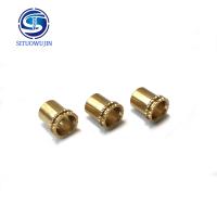 China Brass Knurled Cap with Anti-slip Knurled Design High-Purity Brass Material Precision CNC Turning for Secure Fastening for sale