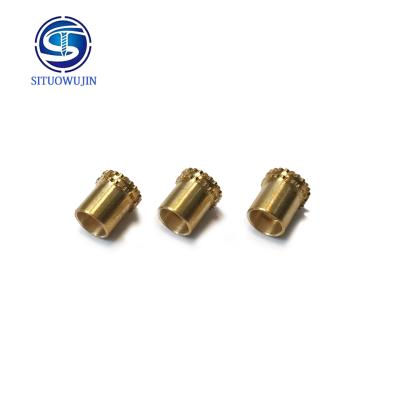 China Brass Knurled Cap with Anti-slip Knurled Design High-Purity Brass Material Precision CNC Turning for Secure Fastening for sale